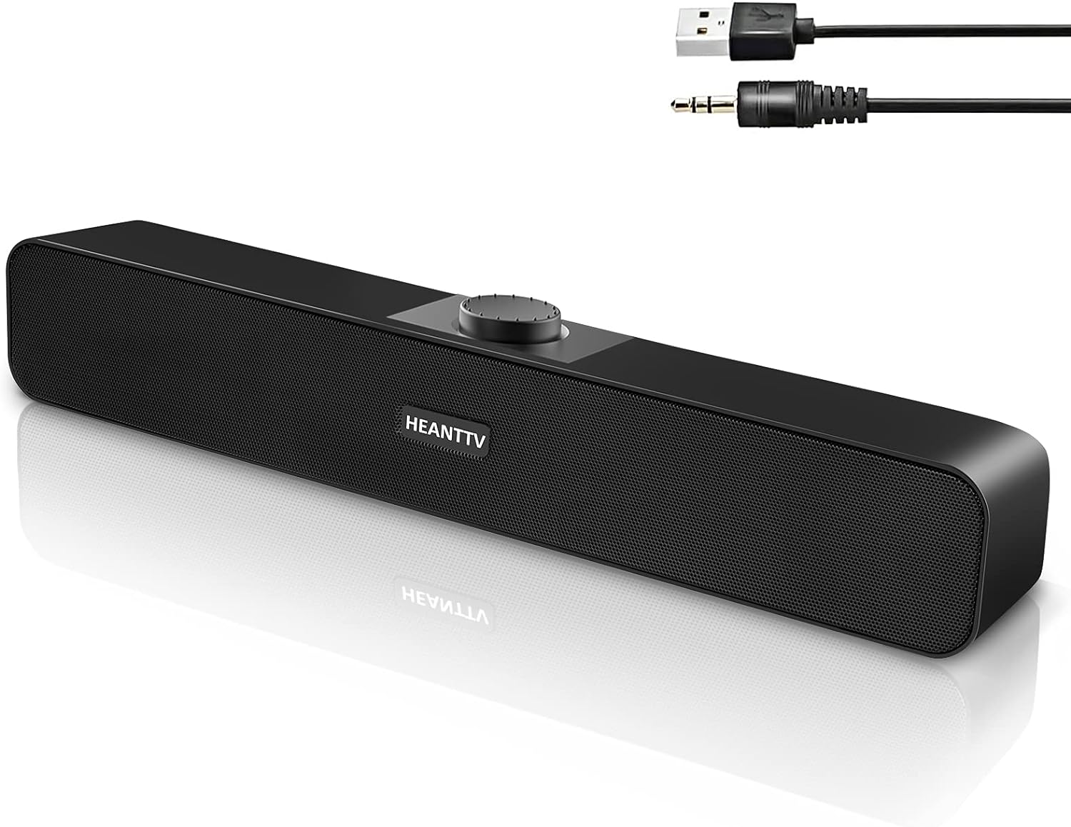 HEANTTV Computer Speaker, 2.0 Bar Speaker, PC Soundbar Hi-Fi Stereo ...