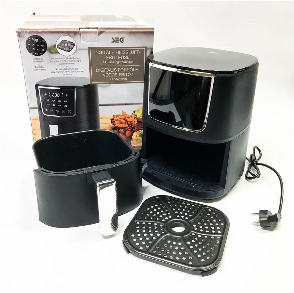SEG Digital Hot Air Fryer Airfryer black 4L capacity Digital control ...