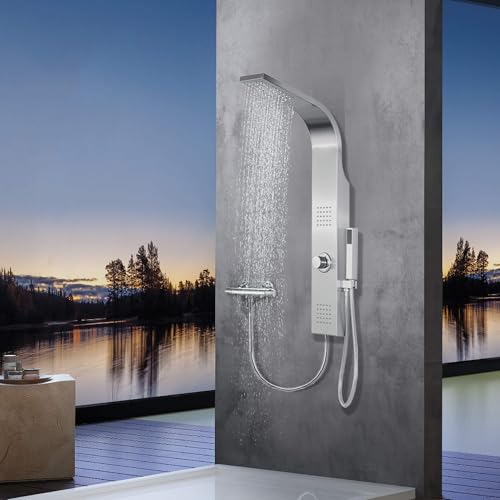 Elbe Faucet Shower Panel – 3 Functions, Stainless Steel 304, Rain ...
